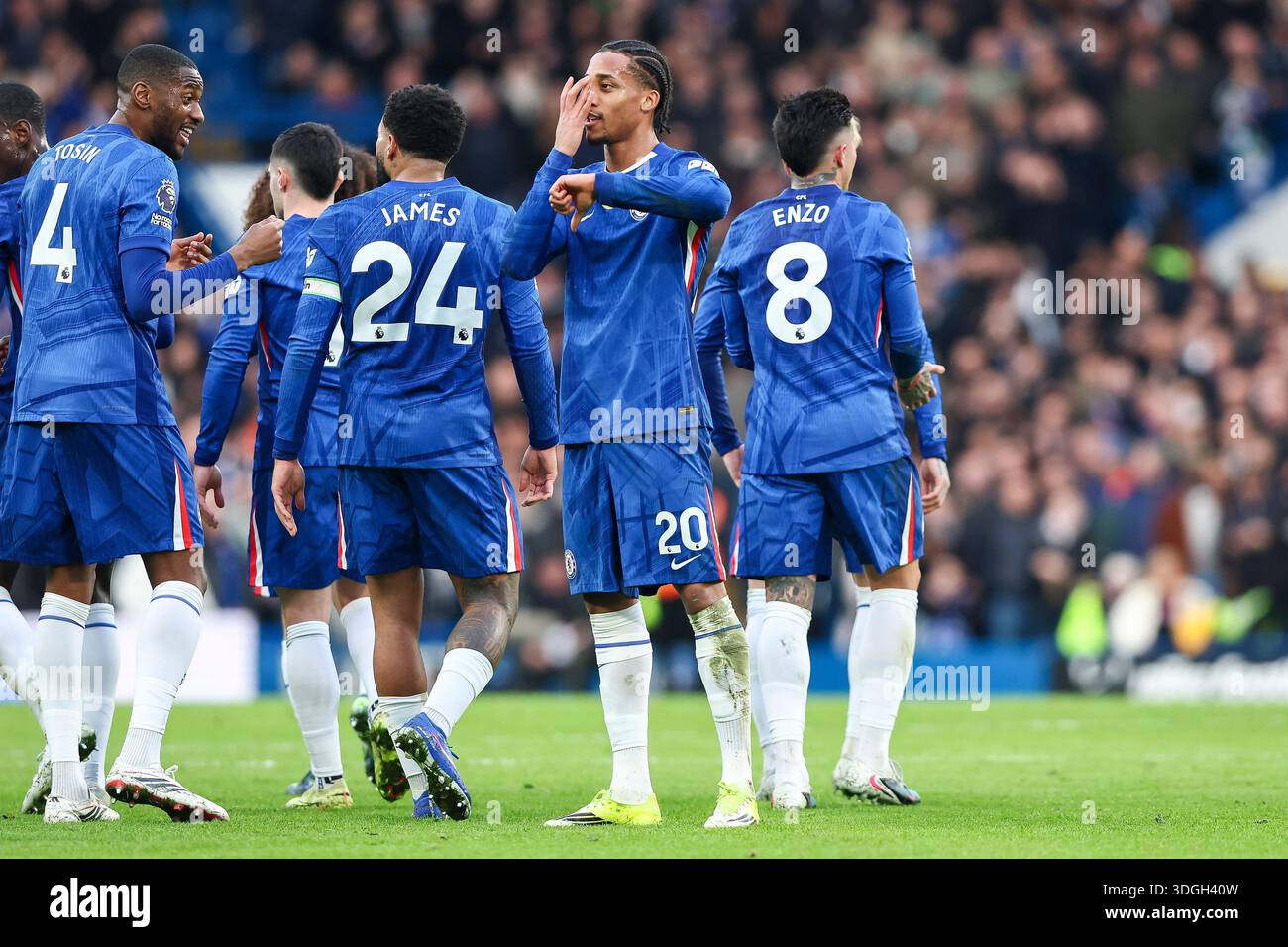 Joao Pedro of Chelsea scores and celebrates, 1-0, during the Chelsea v ...