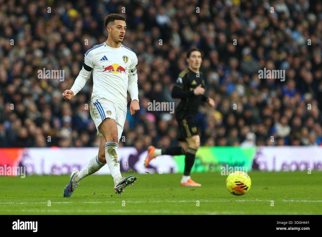Ethan Ampadu of Leeds United in action during the Premier League match ...