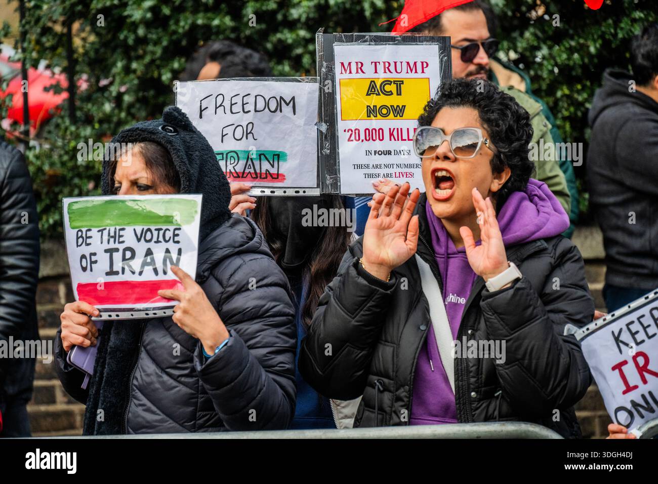 London, UK. 17th Jan, 2026. Anti Iran Protest, Iranian Embassy, London ...