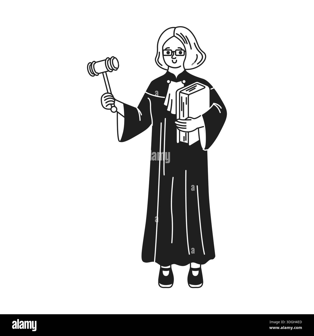 Judge wearing robe Stock Vector Images - Alamy