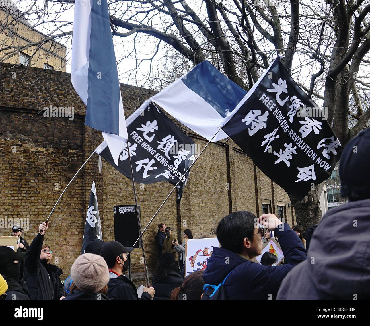 Chinese embassy, Mega embassy, London, UK, 17th January 2026, protest ...