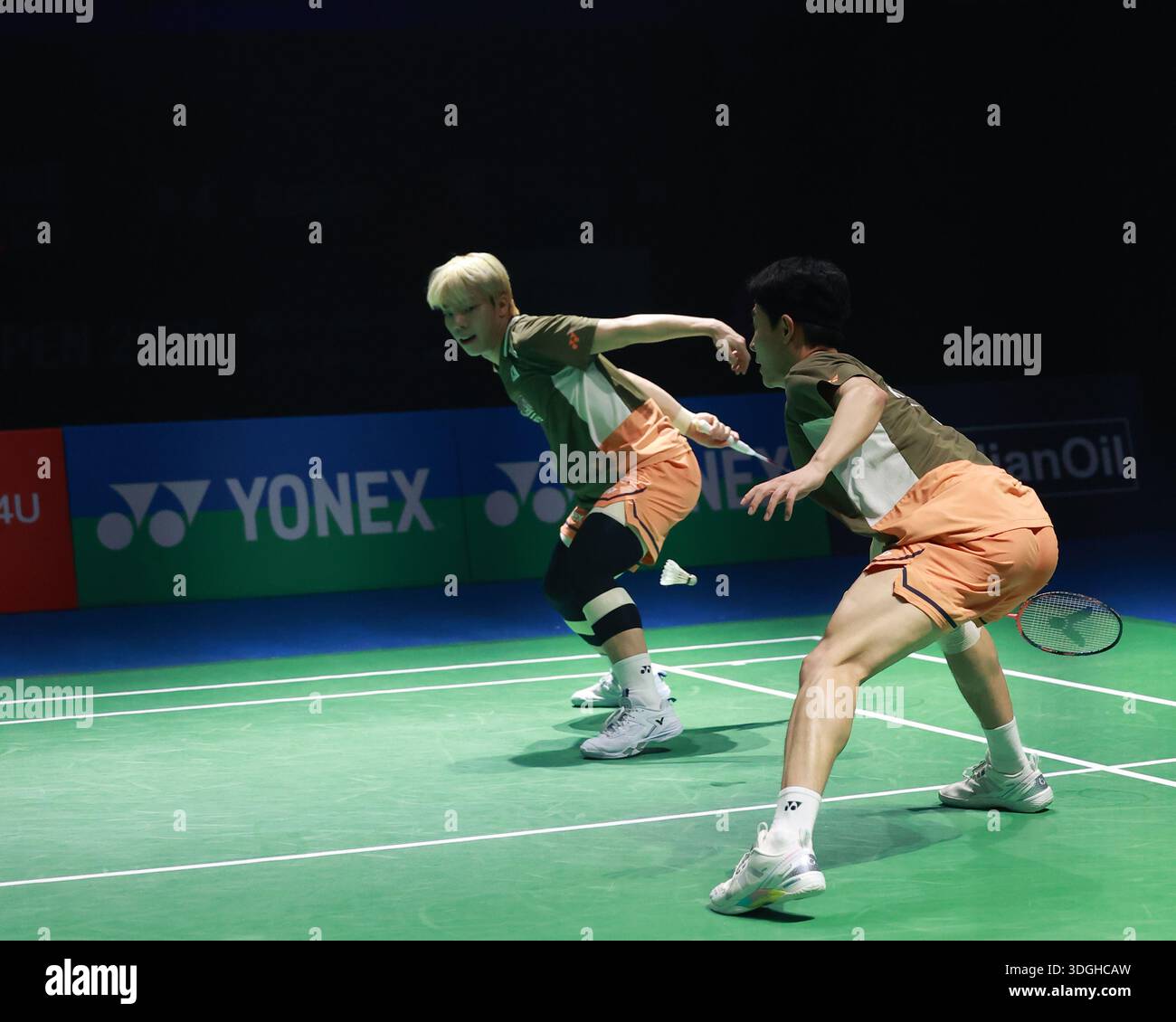 KANG Min Hyuk and KI Dong Ju of Korea vs. LIANG Wei Keng and WANG Chang ...