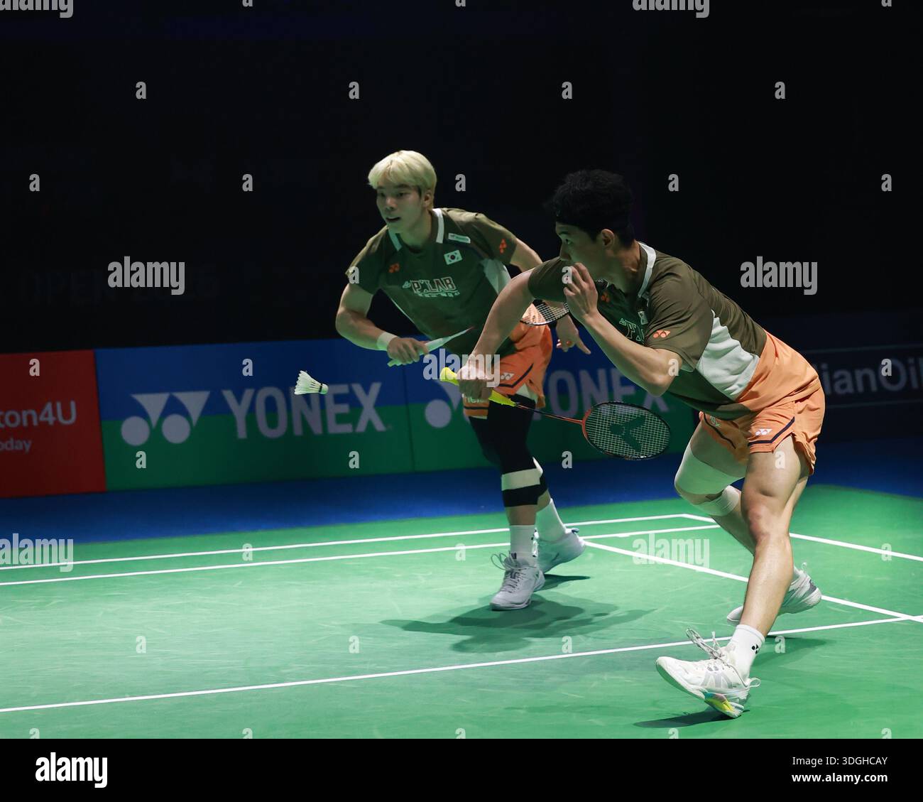 KANG Min Hyuk and KI Dong Ju of Korea vs. LIANG Wei Keng and WANG Chang ...