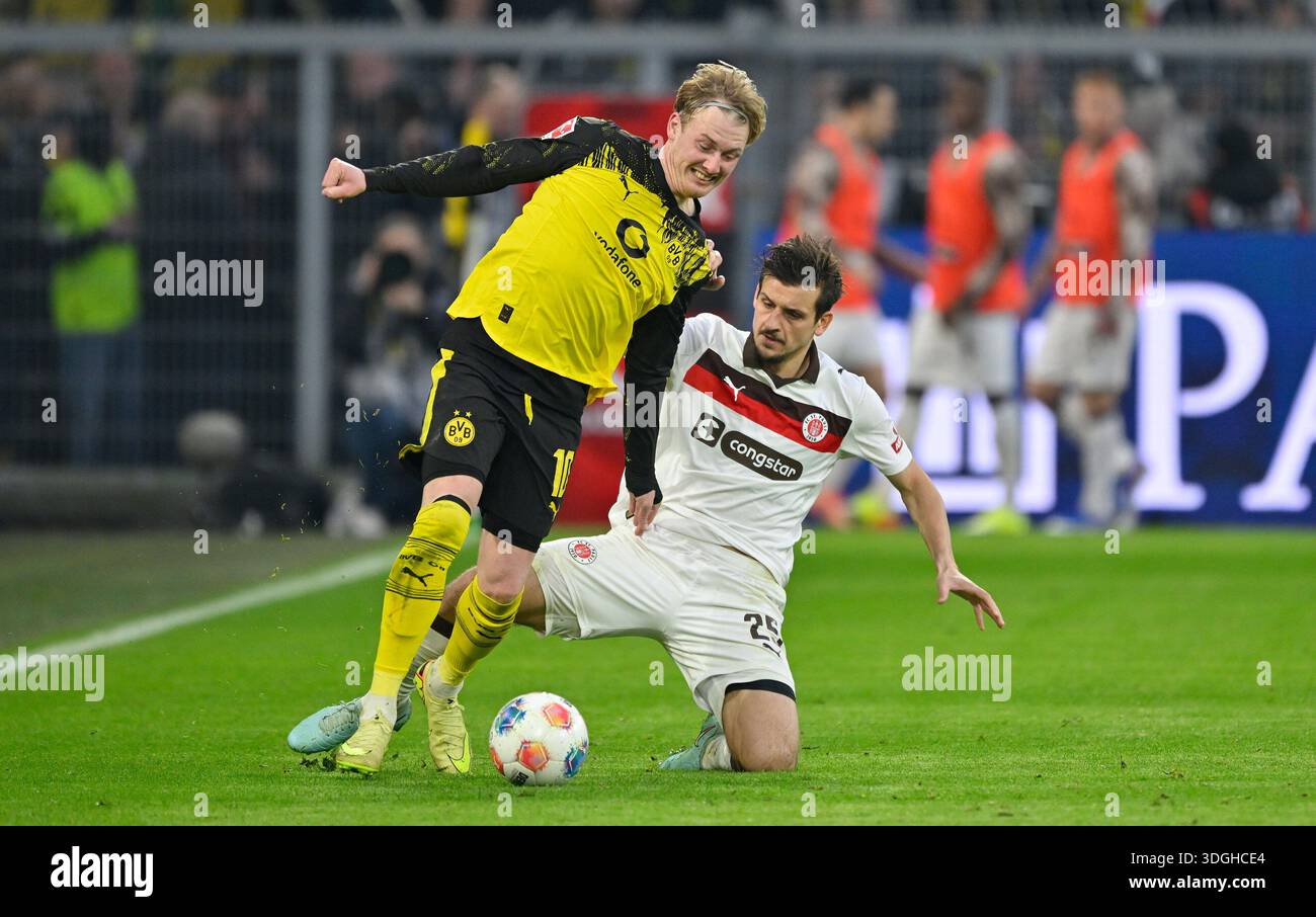 from left Julian Brandt (Dortmund), Adam Dzwigala Dortmund, January 17 ...