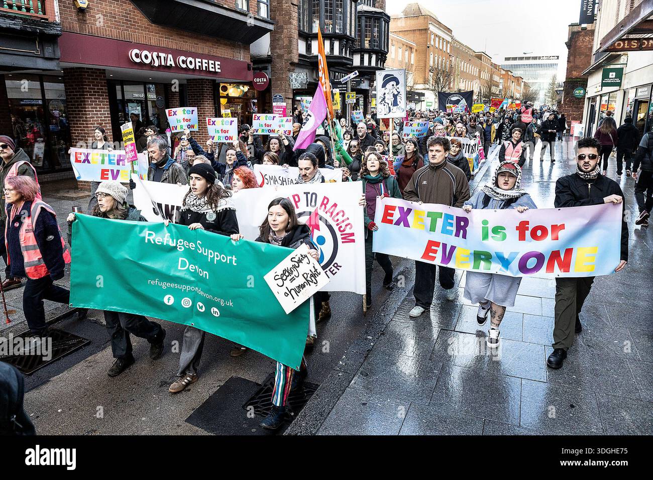 Exeter, UK. 17th January 2026. The UKIP mass-deportations tour comes to ...