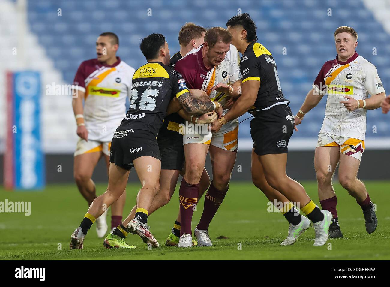 No way through for Tom Burgess during the Pre- Seaon Friendly match ...
