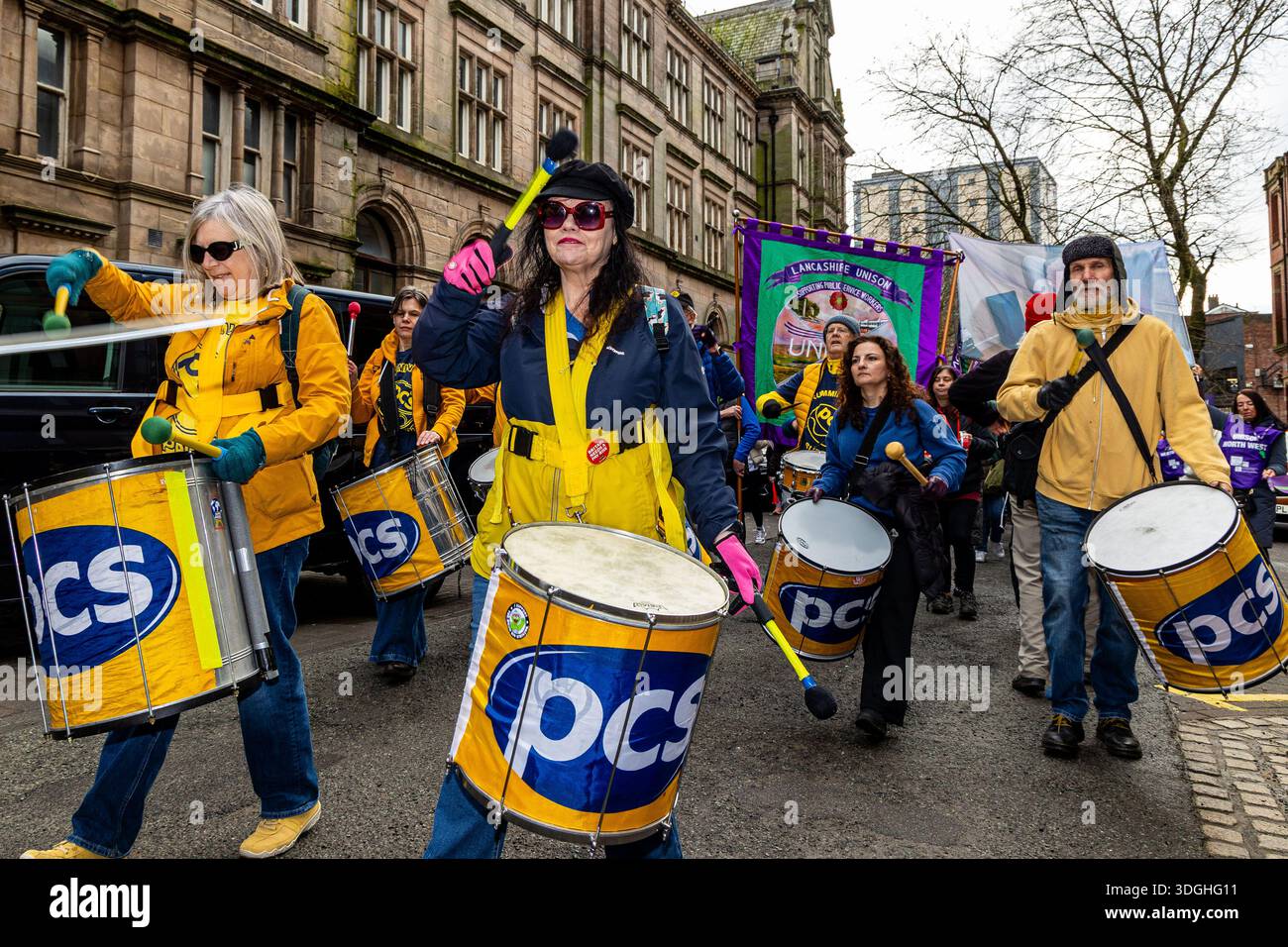 Preston, UK. 17th Jan, 2026. Unison members working in care homes hold ...