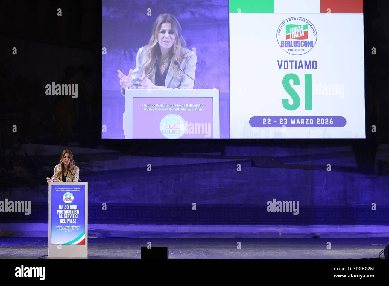 Palermo, Italy. 17th Jan, 2026. ANTONIO TAJANI IN PALERMO FOR 30 FORZA ...