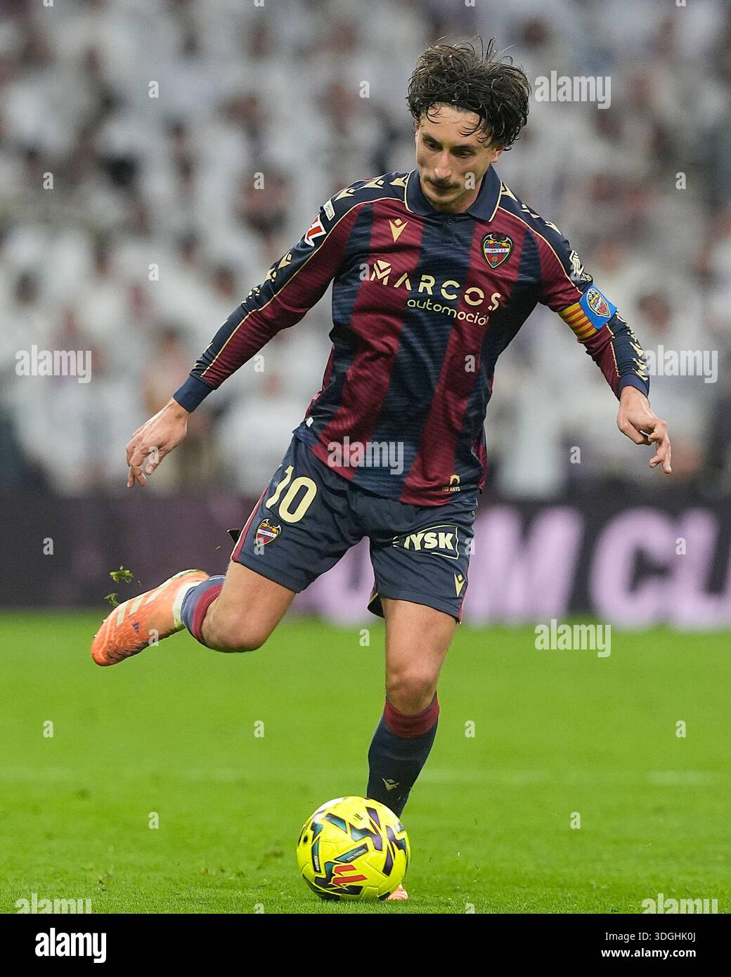 Madrid, Spain. 17th Jan, 2026. Levante UD's Pablo Martinez during La ...