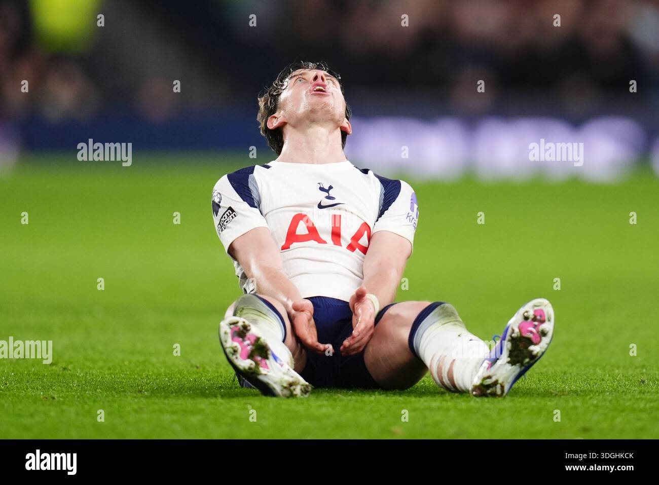 Tottenham Hotspur's Conor Gallagher reacts during the Premier League ...