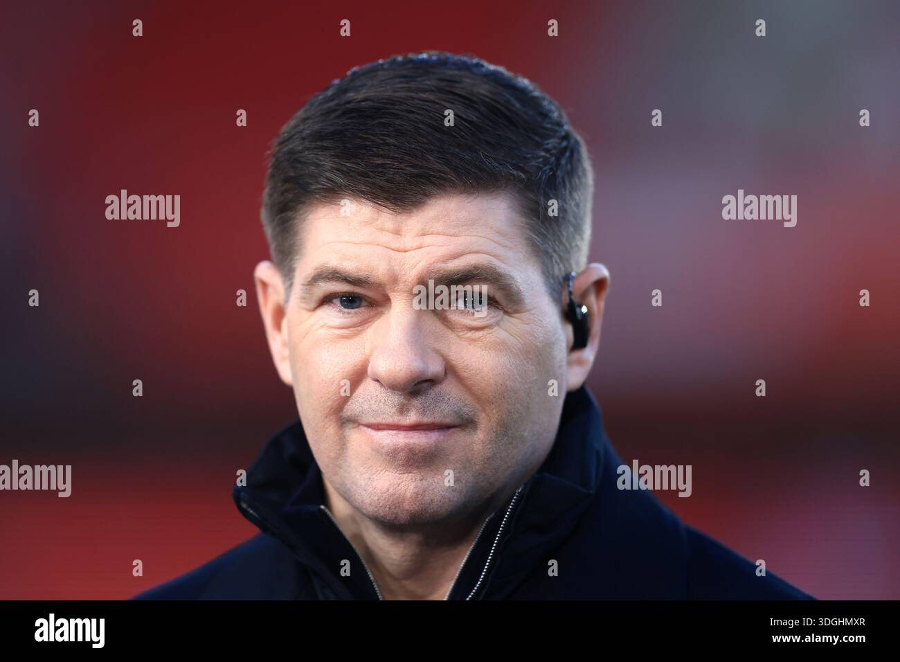 Nottingham, UK. 17th Jan, 2026. Steven Gerrard, TNT Sport Pundit, looks ...