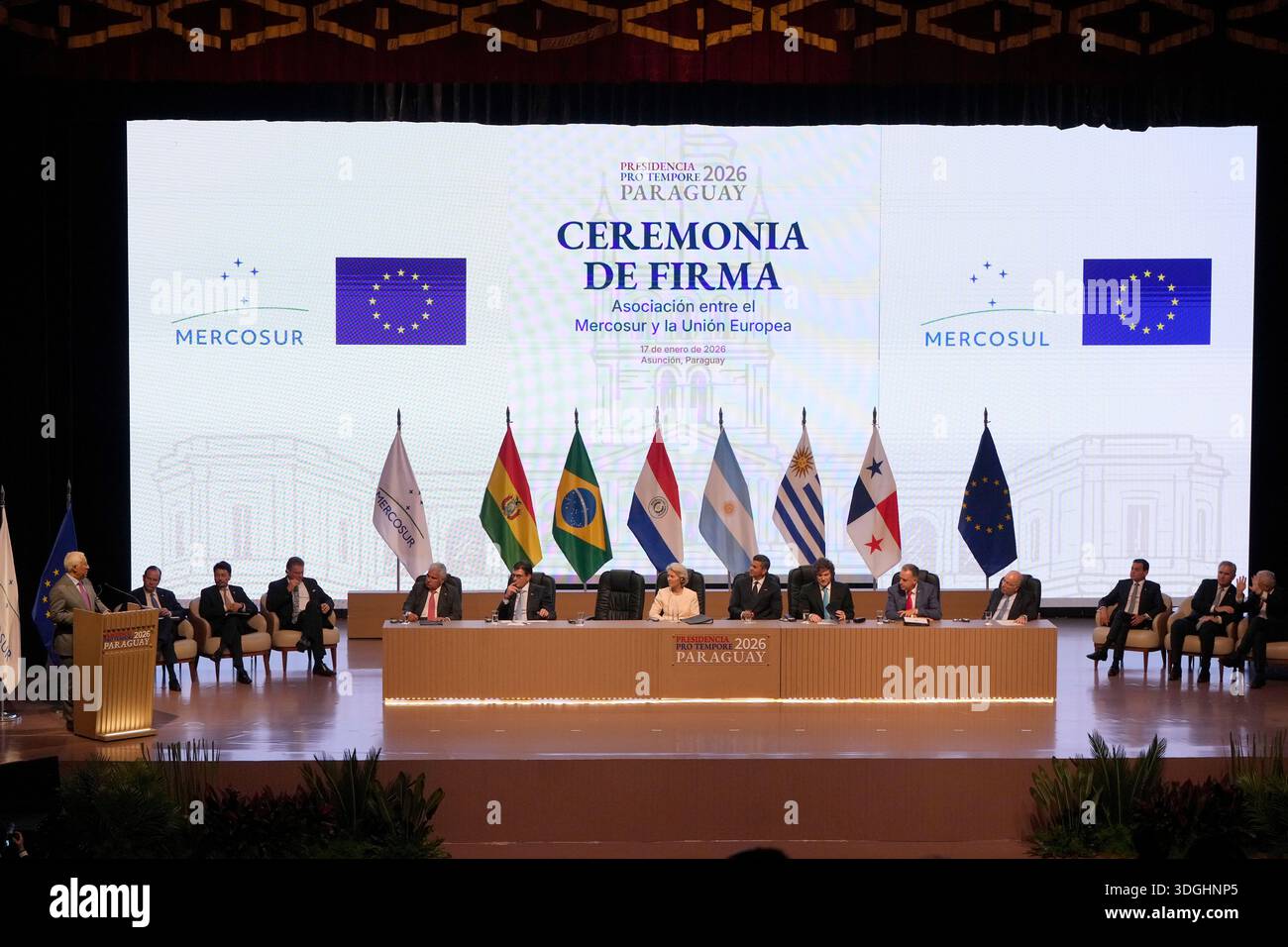 Meeting to sign a free trade deal between the European Union and ...