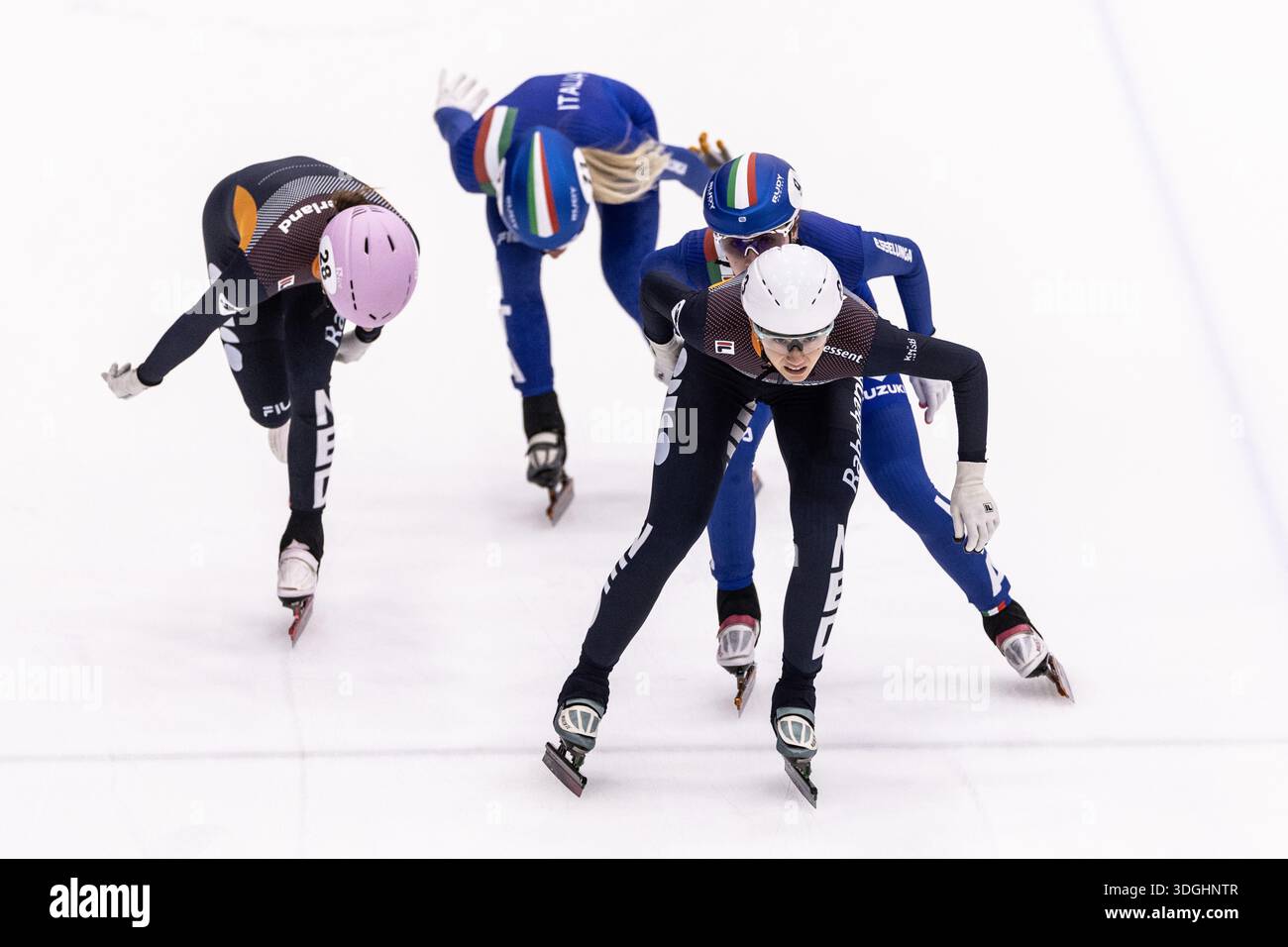 TILBURG – Zoe Deltrap (NED) and Selma Poutsma (NED) in action during ...