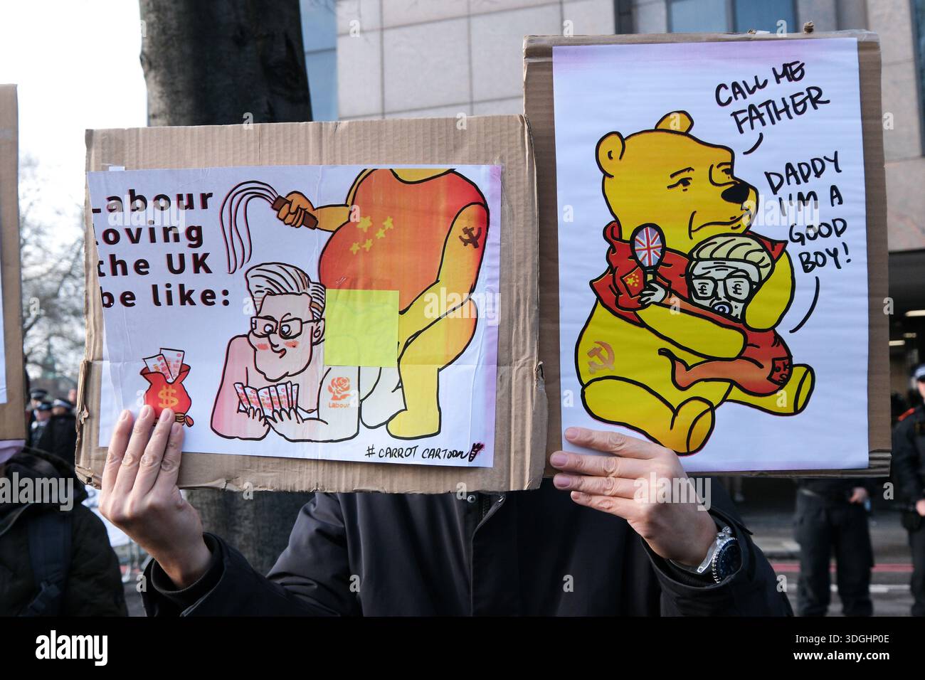 London, UK. 17th Jan 2026. Protest against the proposed Chinese mega ...
