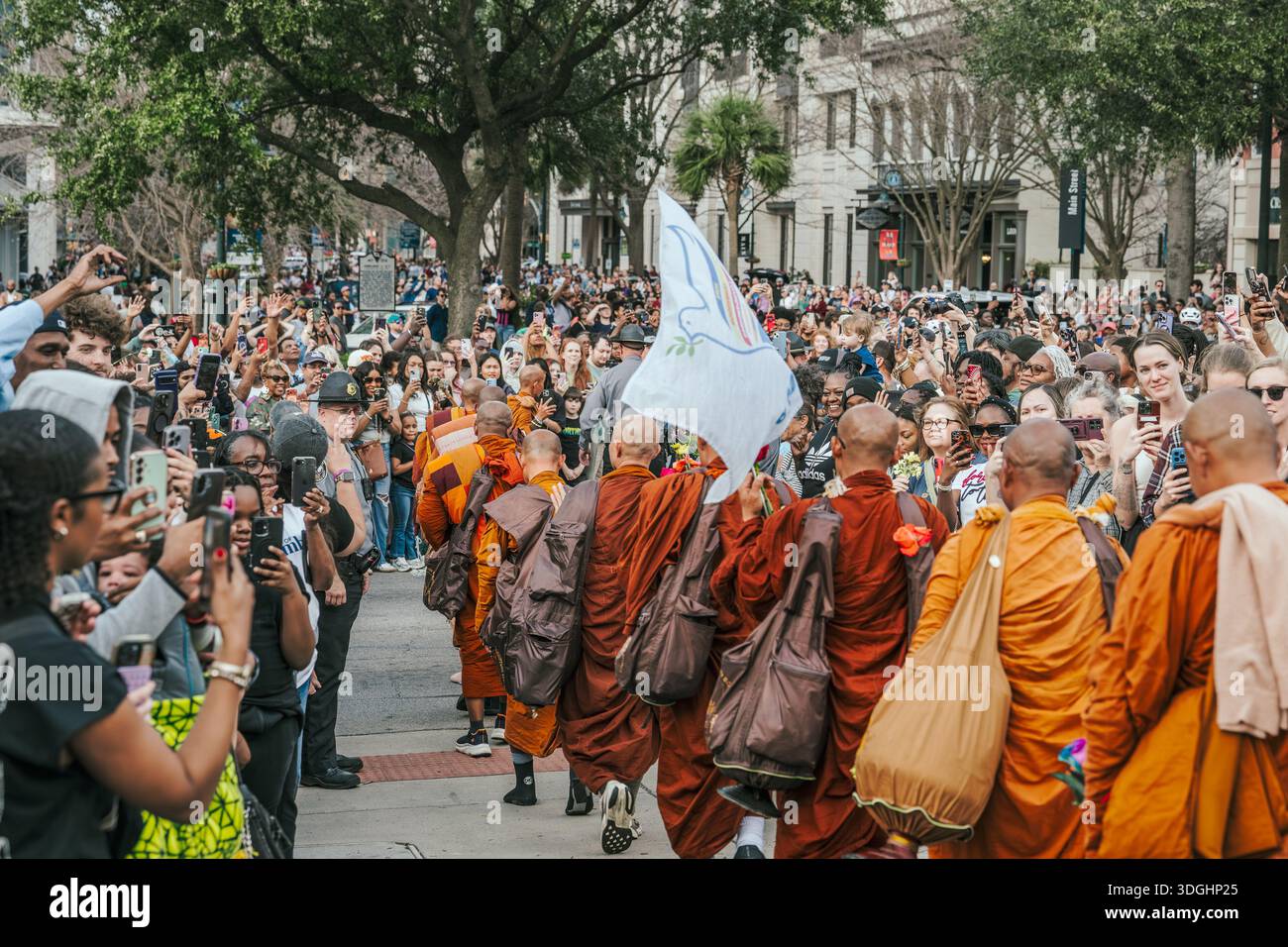 Columbia, South Carolina - January 10, 2026: Buddhist monks from the ...