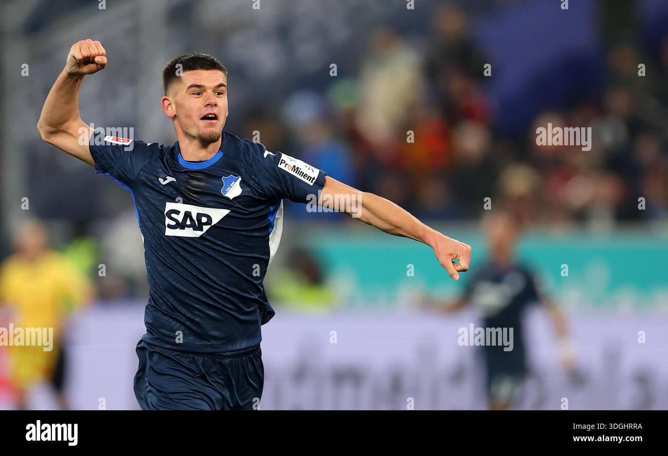 Final celebration, Albian Hajdari (Hoffenheim) Sinsheim, January 17 ...