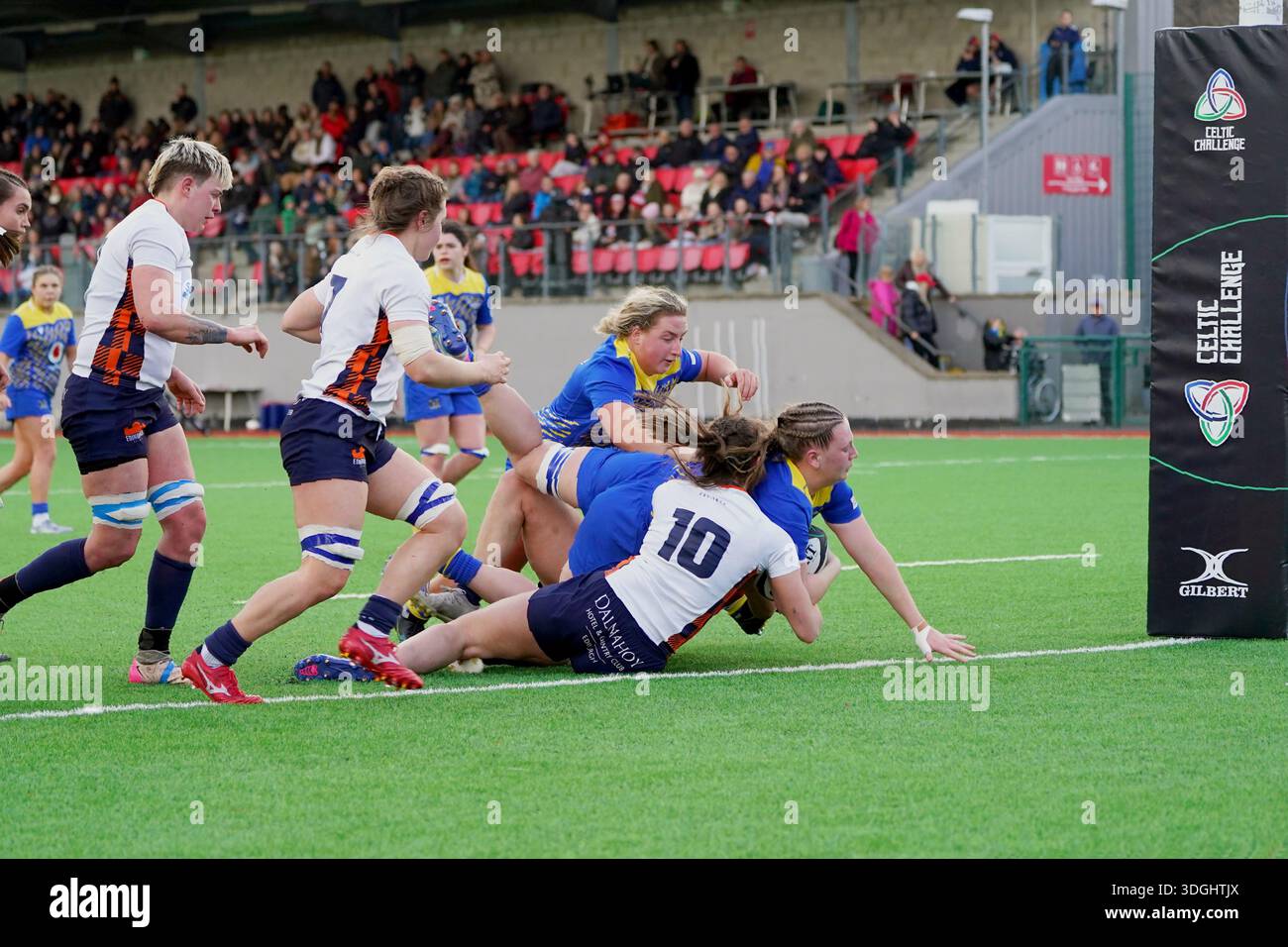 17th Jan 2026, CSE YStrad Mynach, Wales, Alaw Pyrs scores for Gwalia ...