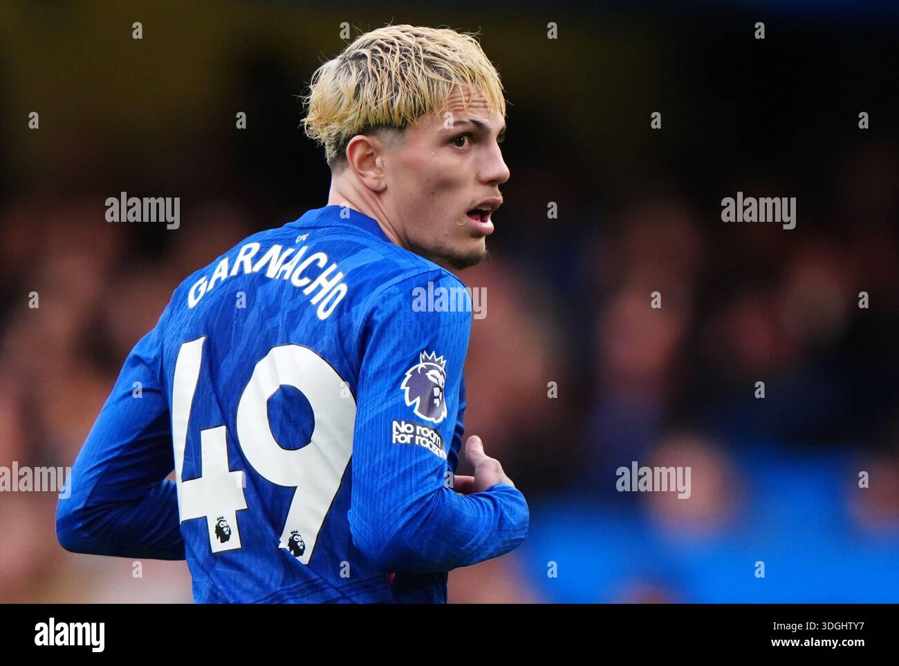 Chelsea's Alejandro Garnacho during the Premier League match at ...