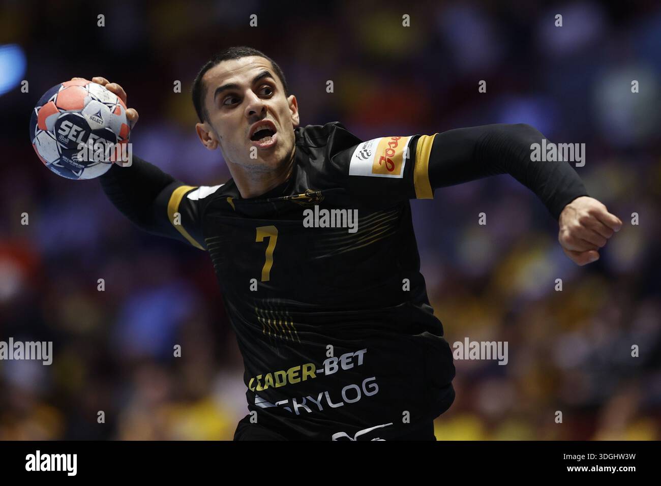Georgia's Khazein Rustamov in action during the European Championship ...