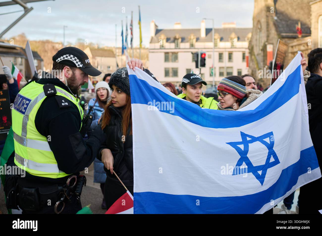 Edinburgh Scotland, UK 17 January 2026. Protester gather at the ...