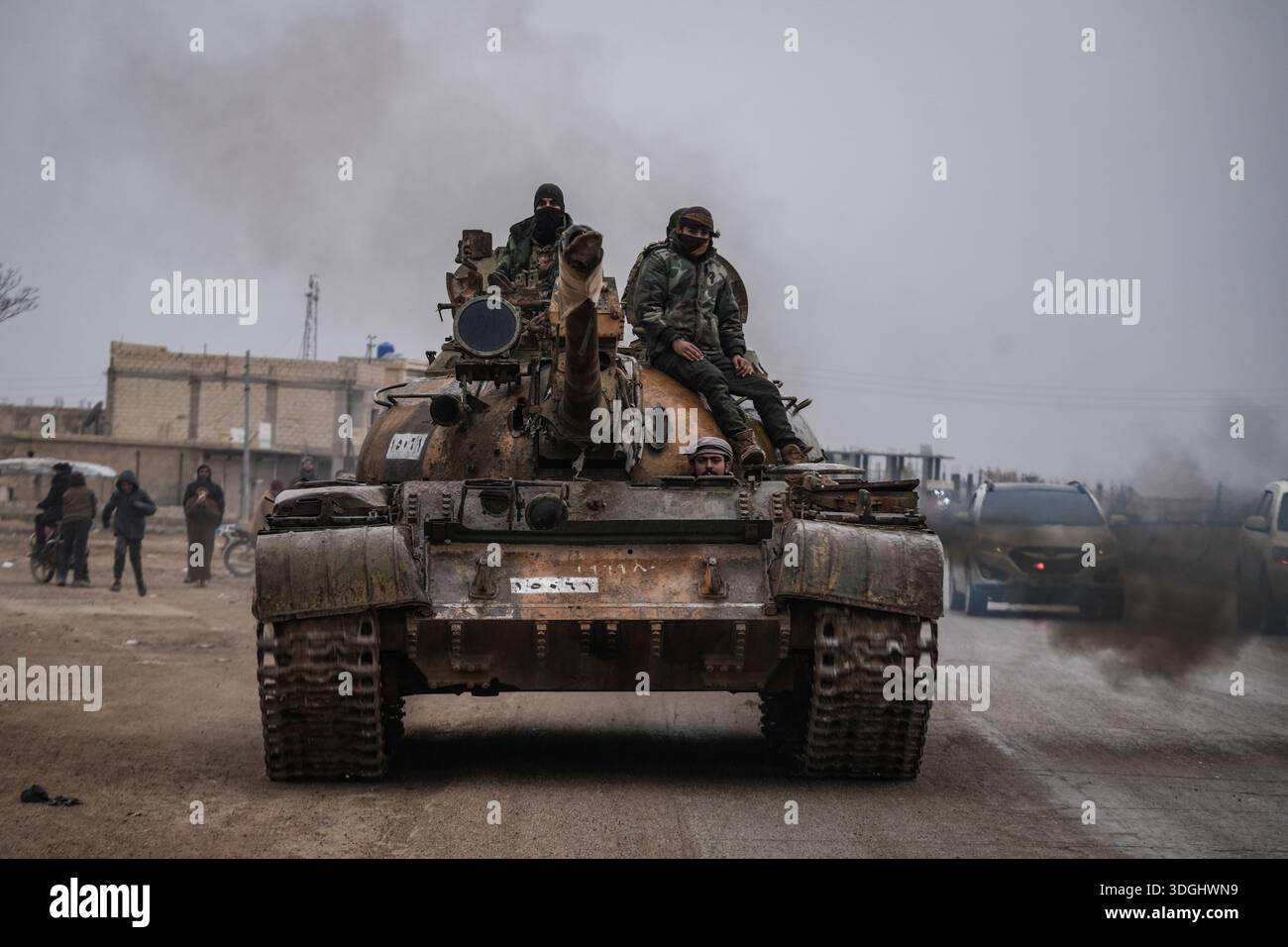 Ar Raqqah, Syria. 17th Jan, 2026. Syrian military forces advance into ...