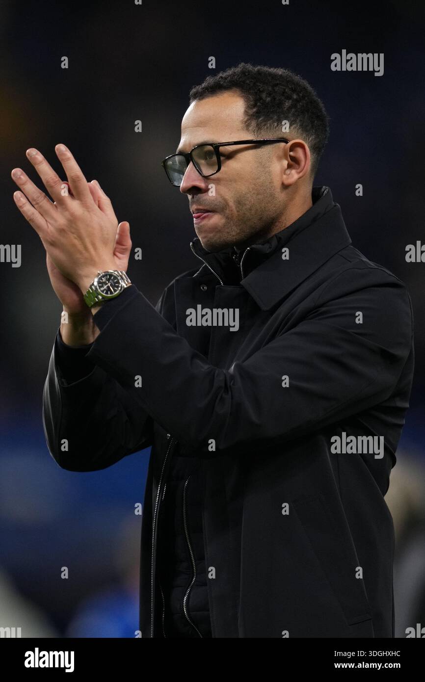 Liam Rosenior manager of Chelsea applauds home support during the ...