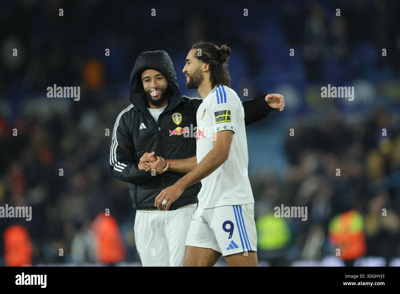 Leeds United's Dominic Calvert-Lewin (right) celebrates following the ...
