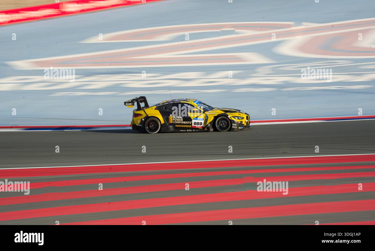 The BMW M4 GT3 Evo of Team WRT (#669) is seen racing during the 24H ...