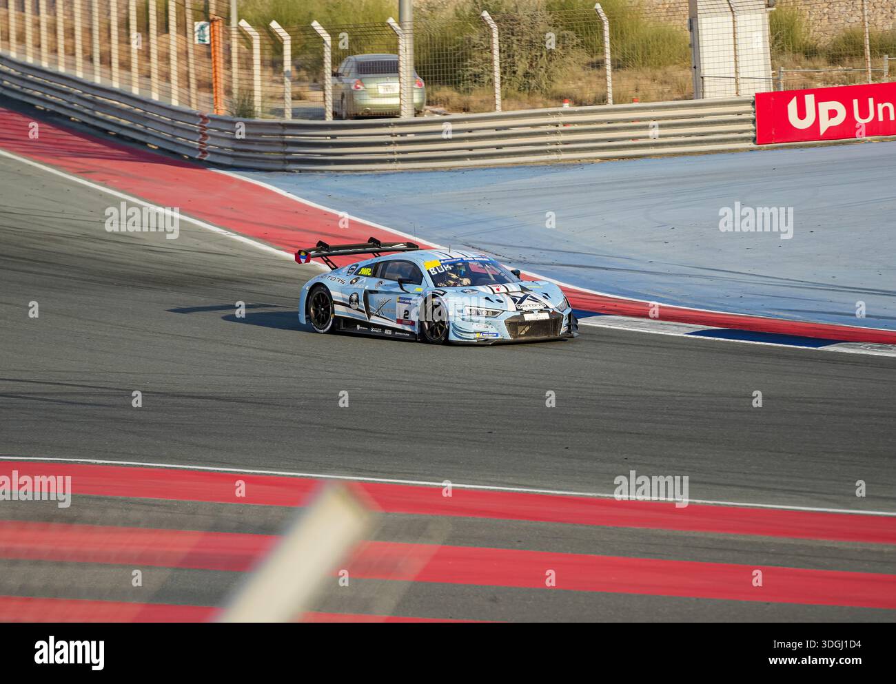 The Audi R8 LMS GT3 of Saintéloc Racing (#2) is seen racing during the ...