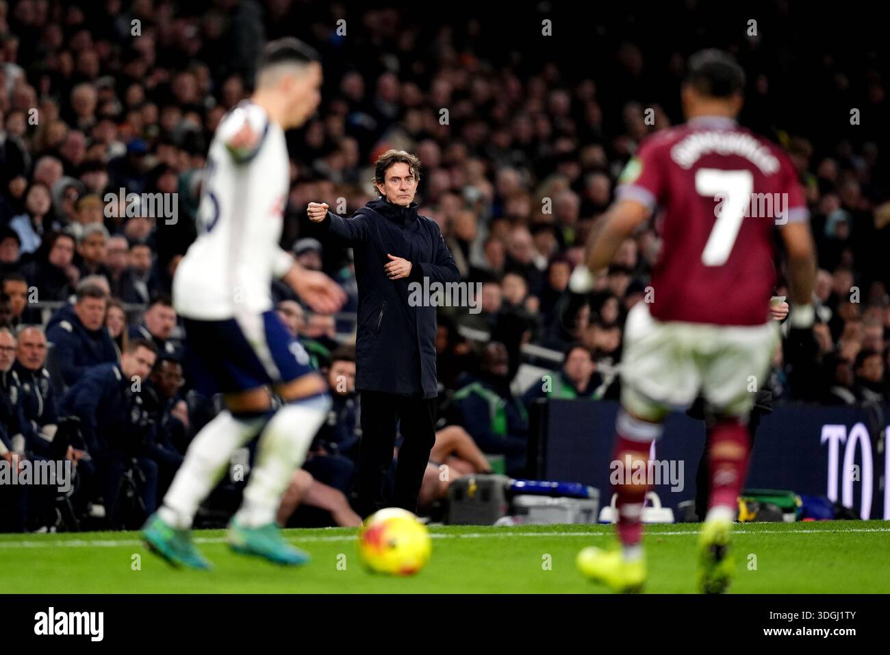 Tottenham Hotspur manager Thomas Frank looks on during the Premier ...