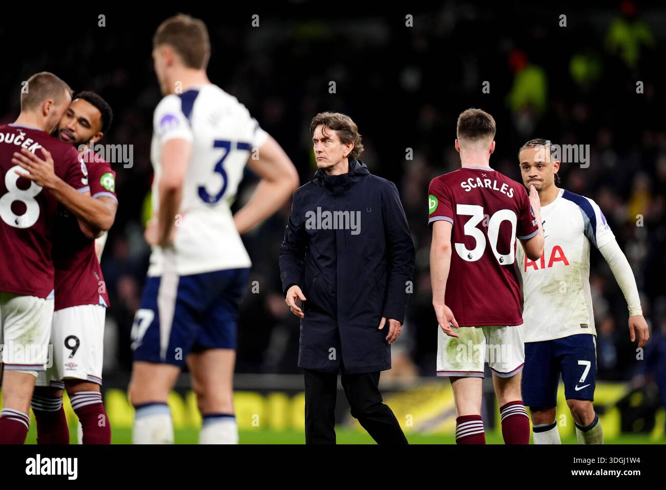Tottenham Hotspur manager Thomas Frank after the Premier League match ...
