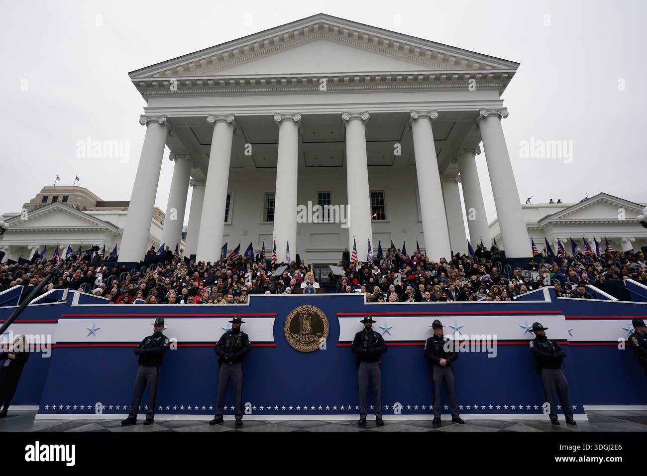 Virginia Gov. Abigail Spanberger speaks during inaugural ceremonies at ...
