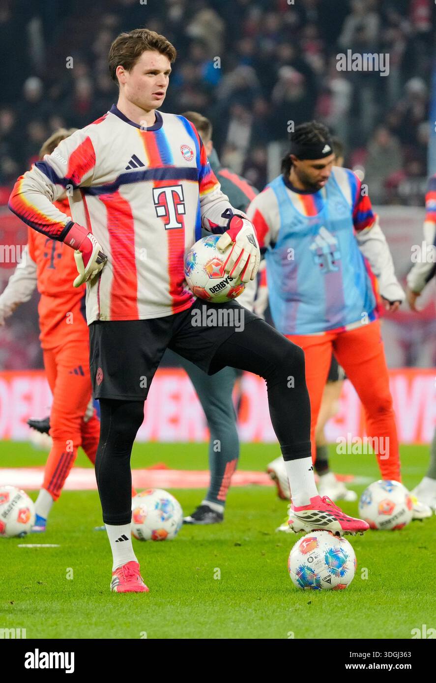 Goalkeeper Jonas Urbig (Bayern) Leipzig, January 17, 2026, Football ...