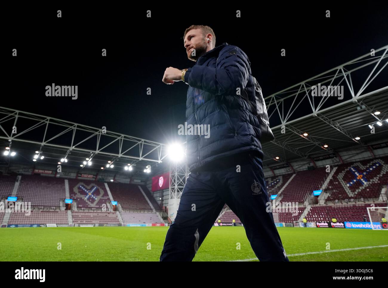 Falkirk goalkeeper Scott Bain arrives at the ground ahead of the ...