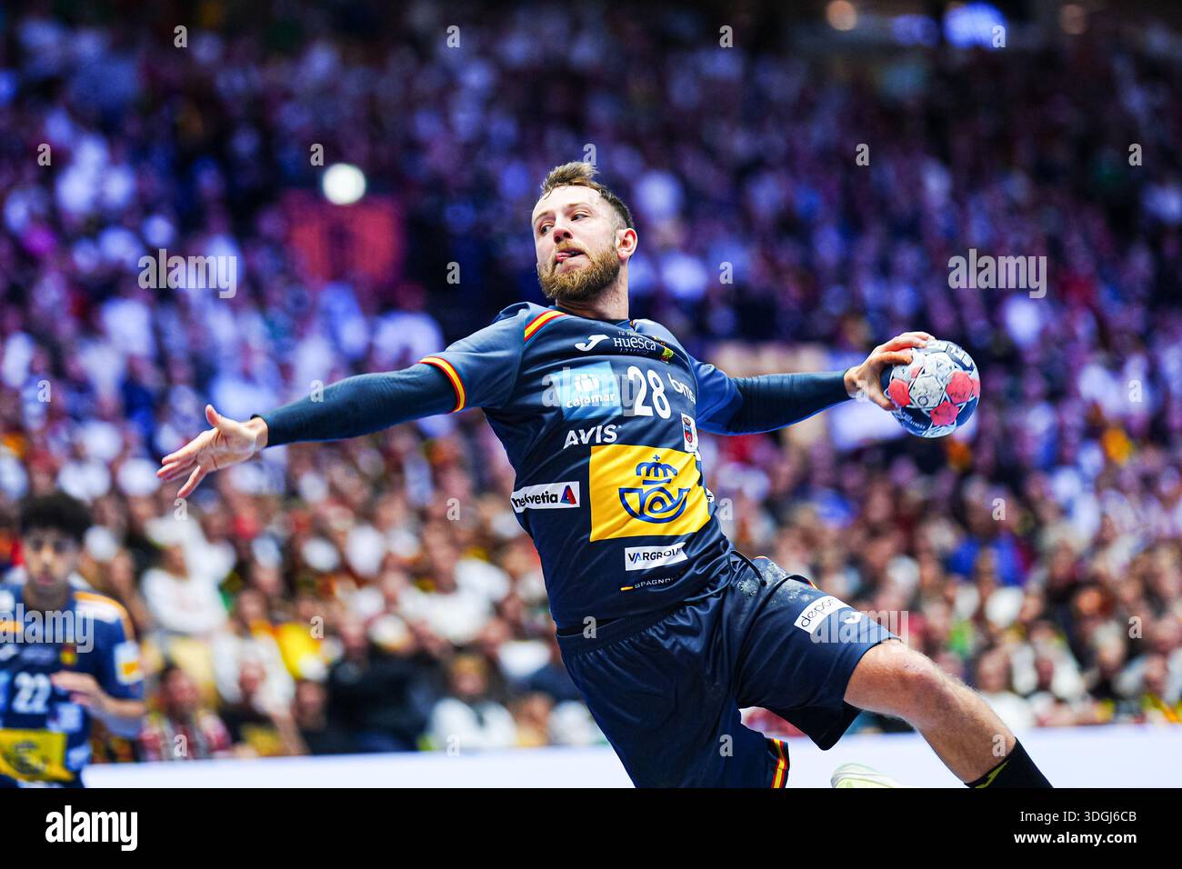 Wurf/Tor Aleix Gomez (Spanien, #28) DEN, Oesterreich vs. Spanien ...