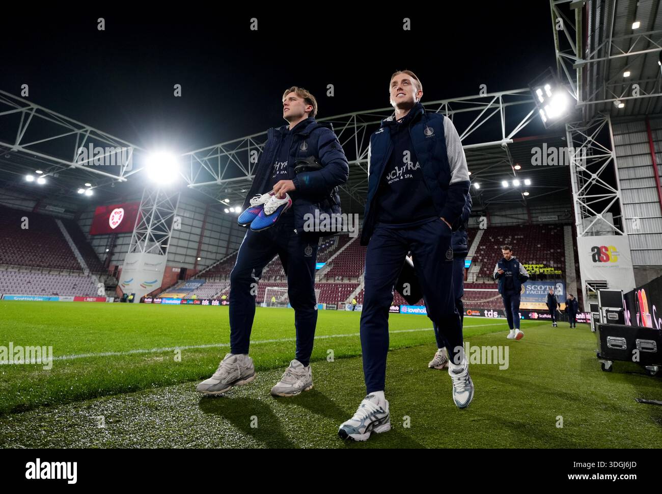 Falkirk players arrive at the ground ahead of the Scottish Gas Men's ...