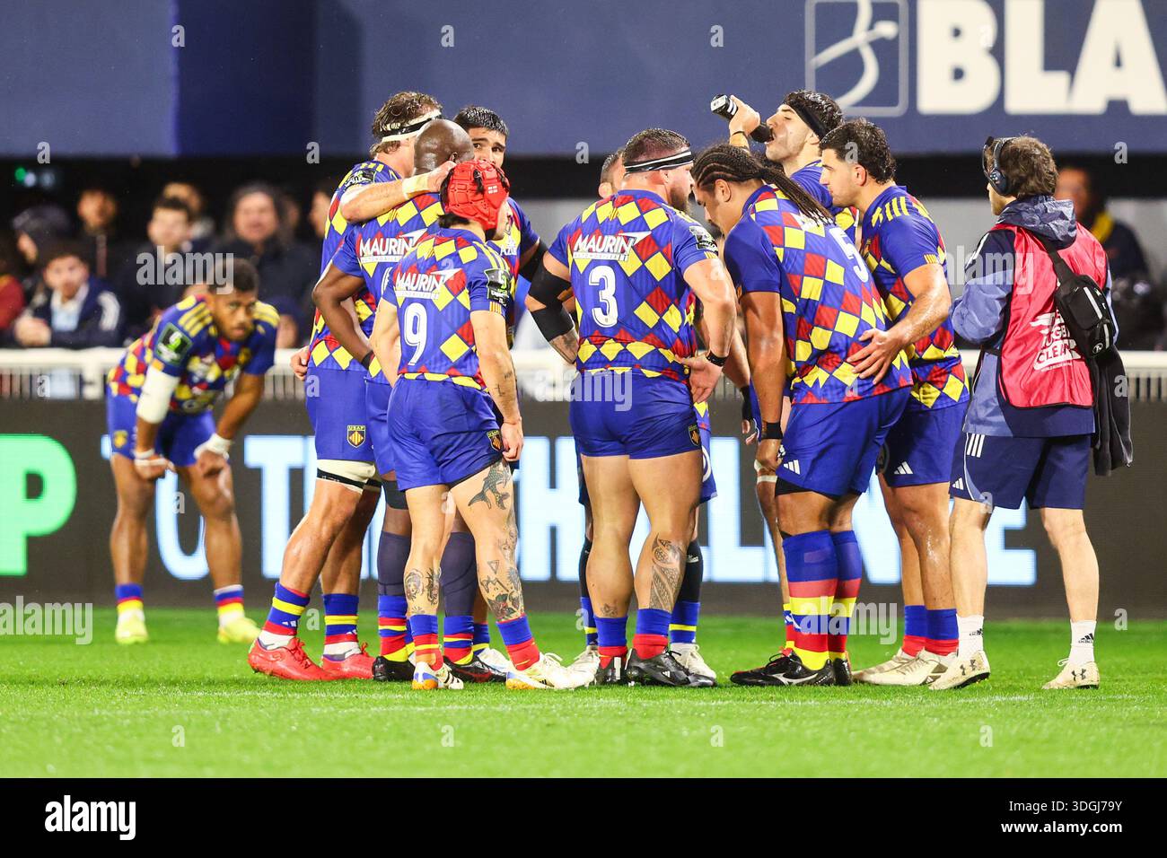 Team of Perpignan during the EPCR Challenge Cup match between Perpignan ...