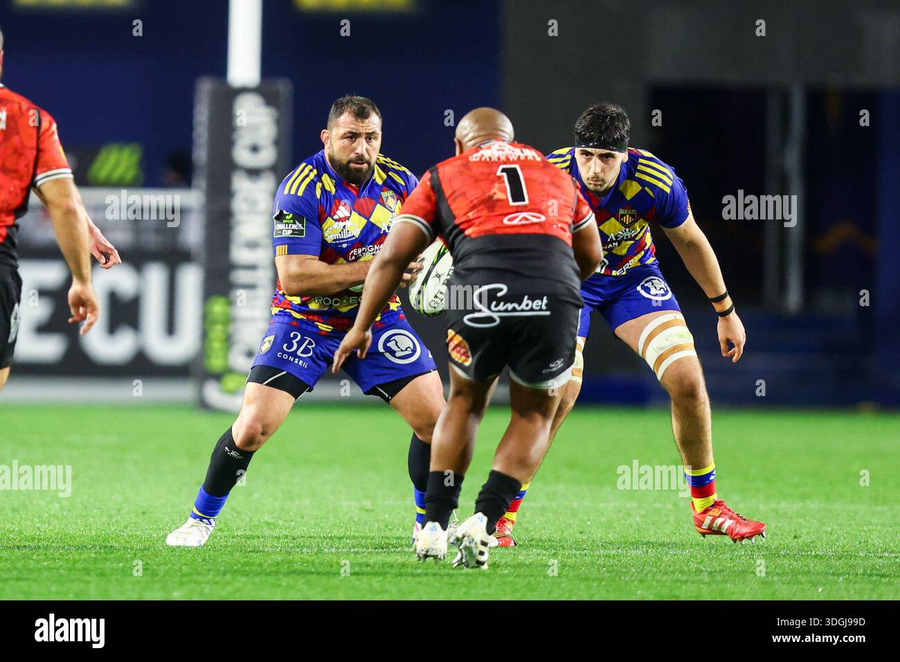 Giorgi TETRASHVILIof Perpignan during the EPCR Challenge Cup match ...