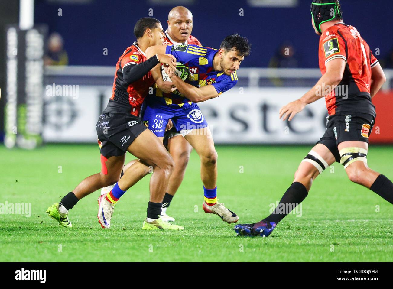 Theo FORNER of Perpignan during the EPCR Challenge Cup match between ...