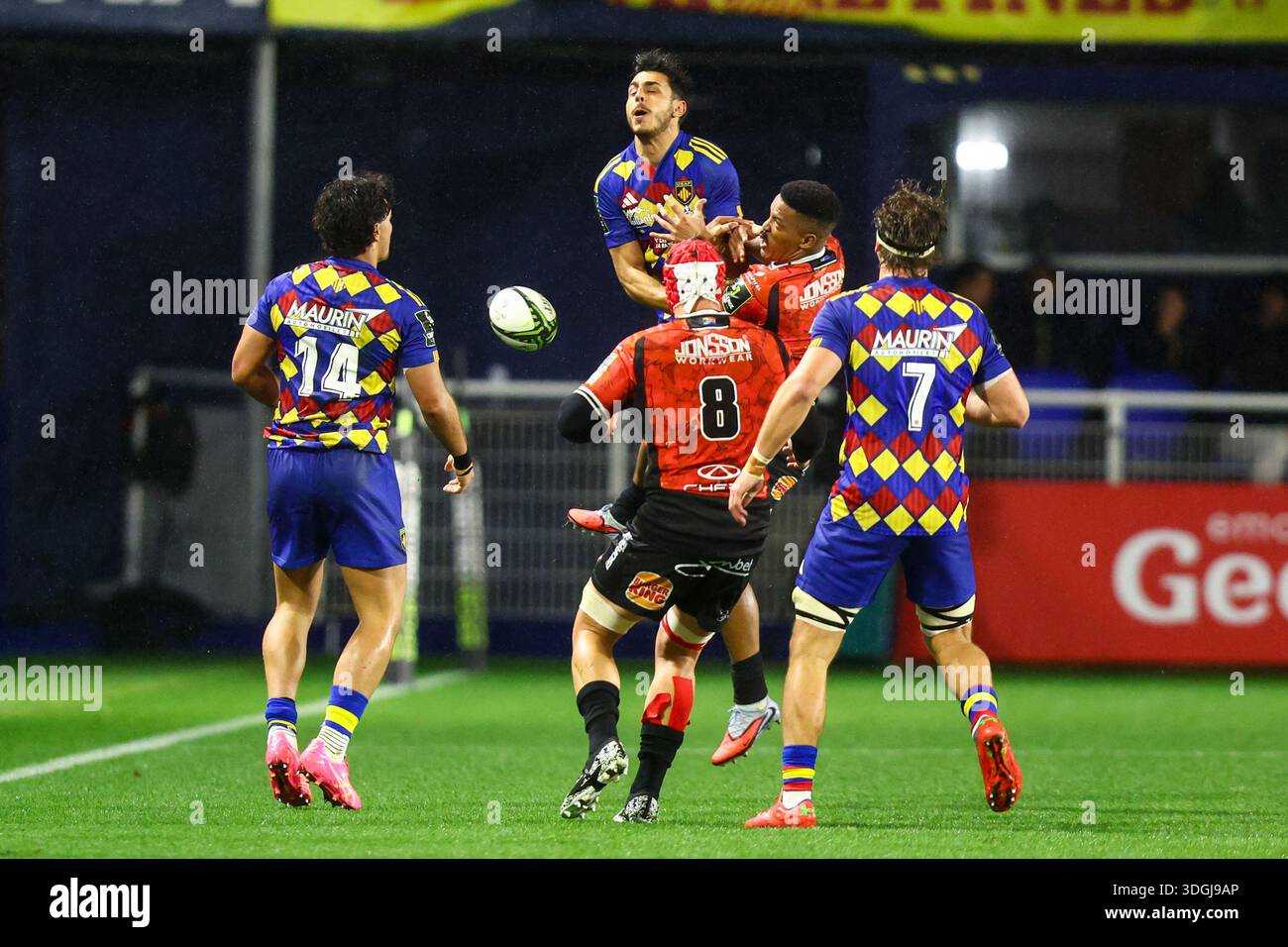 Theo FORNER of Perpignan during the EPCR Challenge Cup match between ...