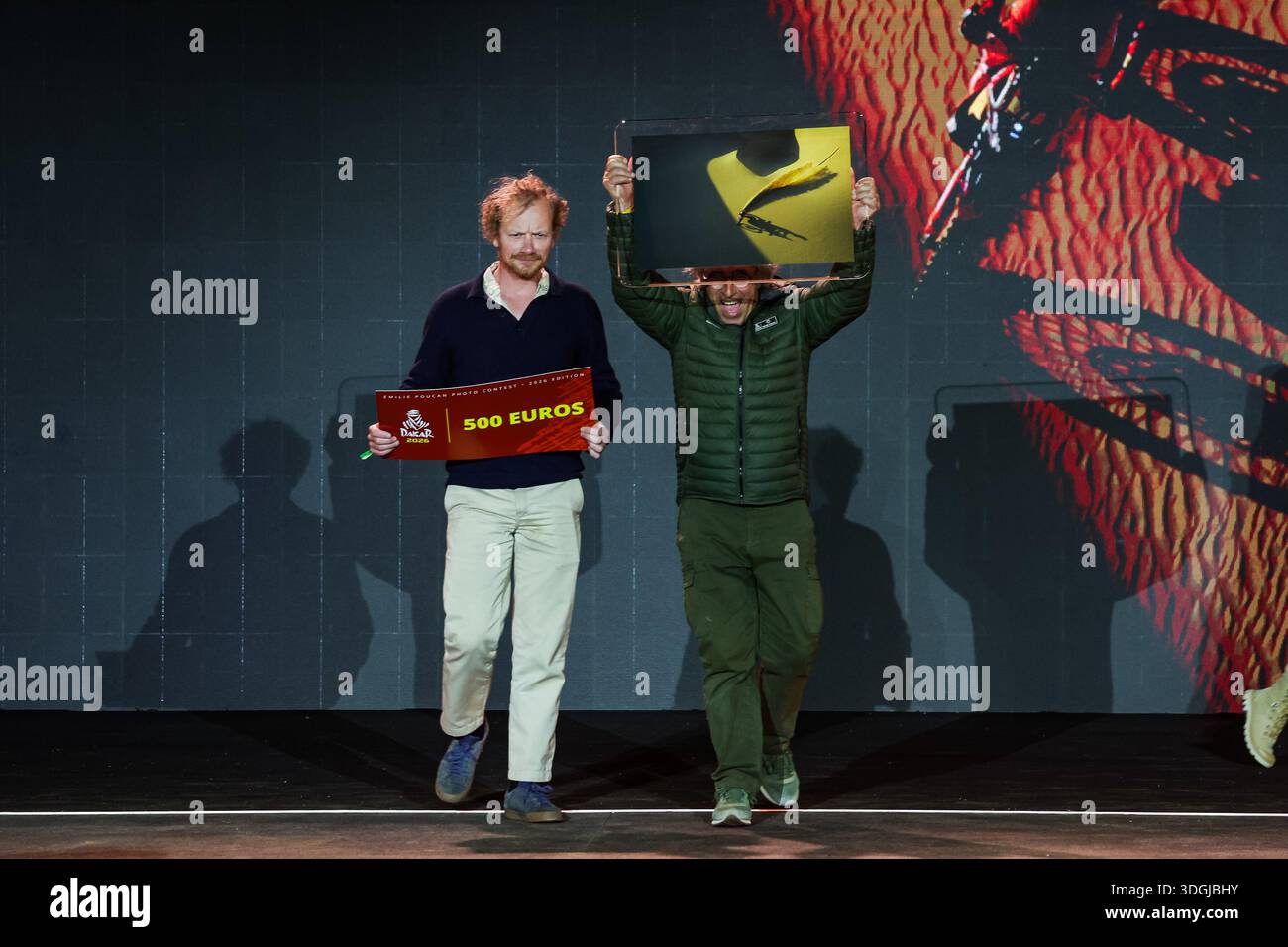 Thibault Camus receiving the price of the Emilie Poucan contest by Eric ...