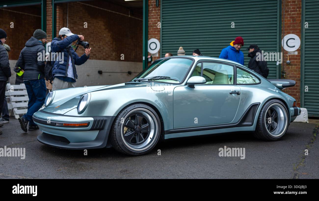 Singer Porsche 911 Turbo, on display at the Bicester Motion assembly ...
