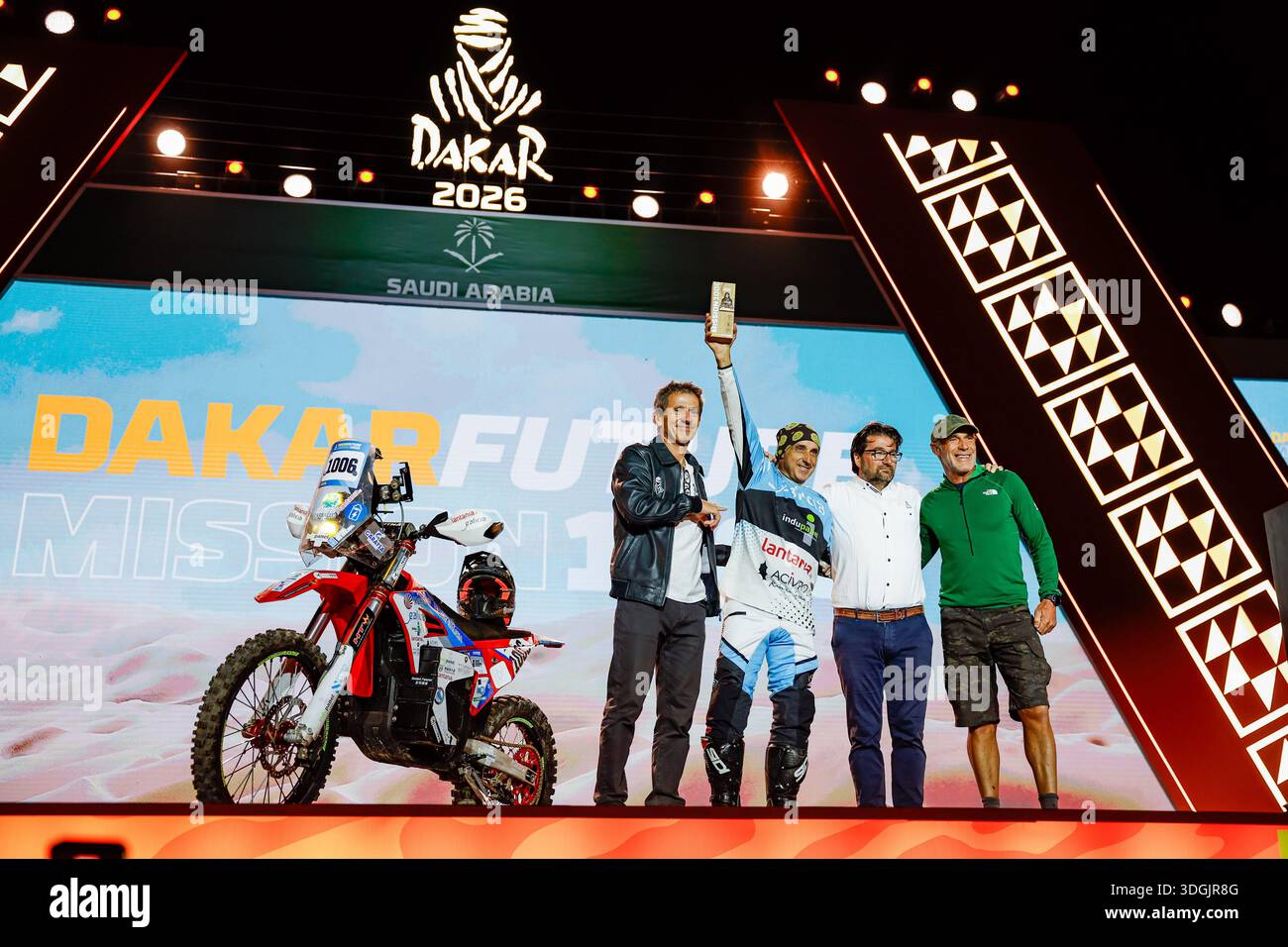 1000 during the Prize Giving Ceremony and Finish Podium of the Dakar ...