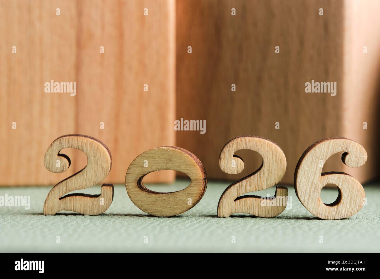 Wooden numbers year 2026 hi-res stock photography and images - Alamy