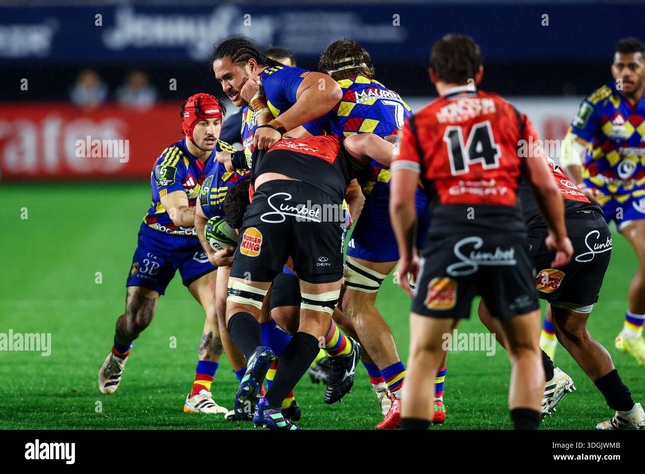 Posolo TUILAGI of Perpignan during the EPCR Challenge Cup match between ...