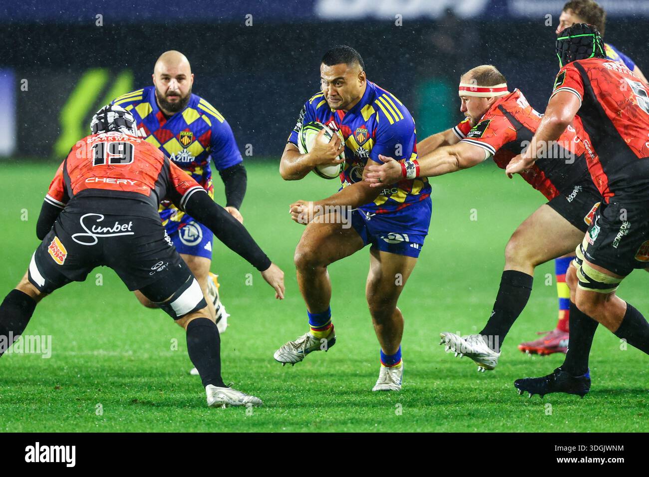 Sama MALOLO of Perpignan during the EPCR Challenge Cup match between ...