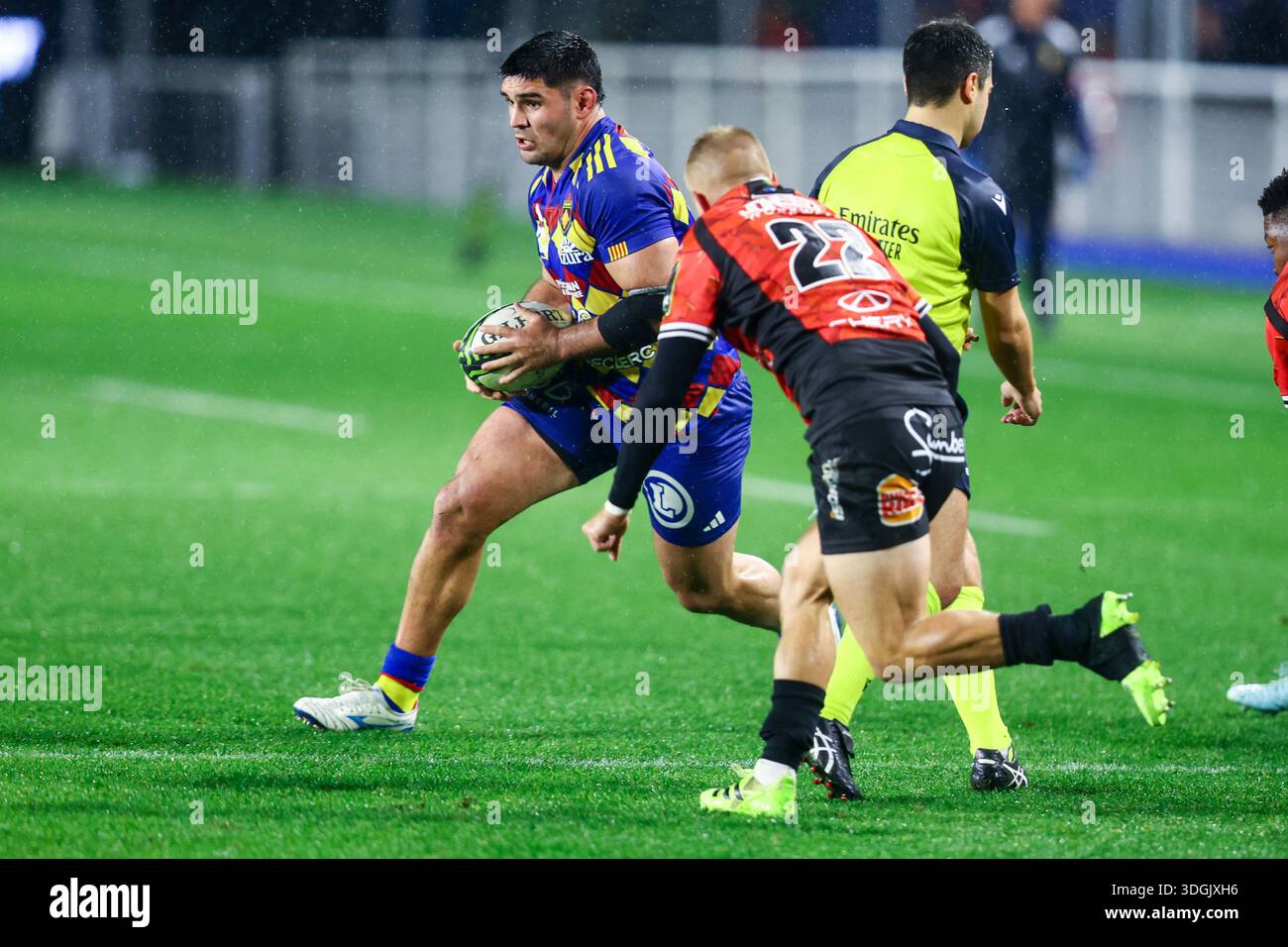 Joaquim OVIEDO of Perpignan during the EPCR Challenge Cup match between ...