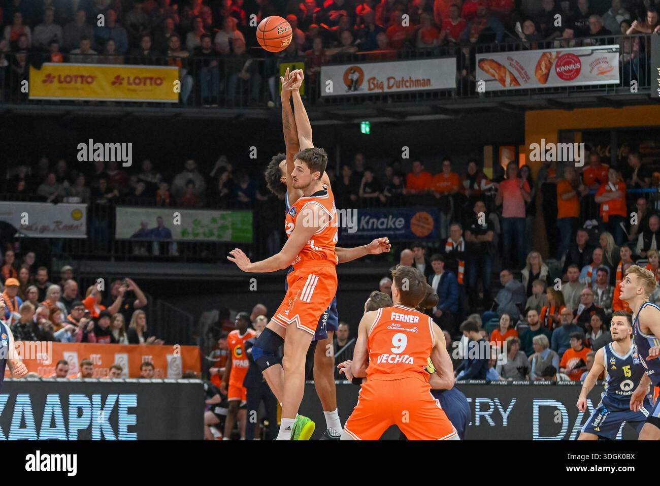 Tibor Pleiss (RASTA Vechta, #22) during the Jump RASTA Vechta vs. ALBA ...