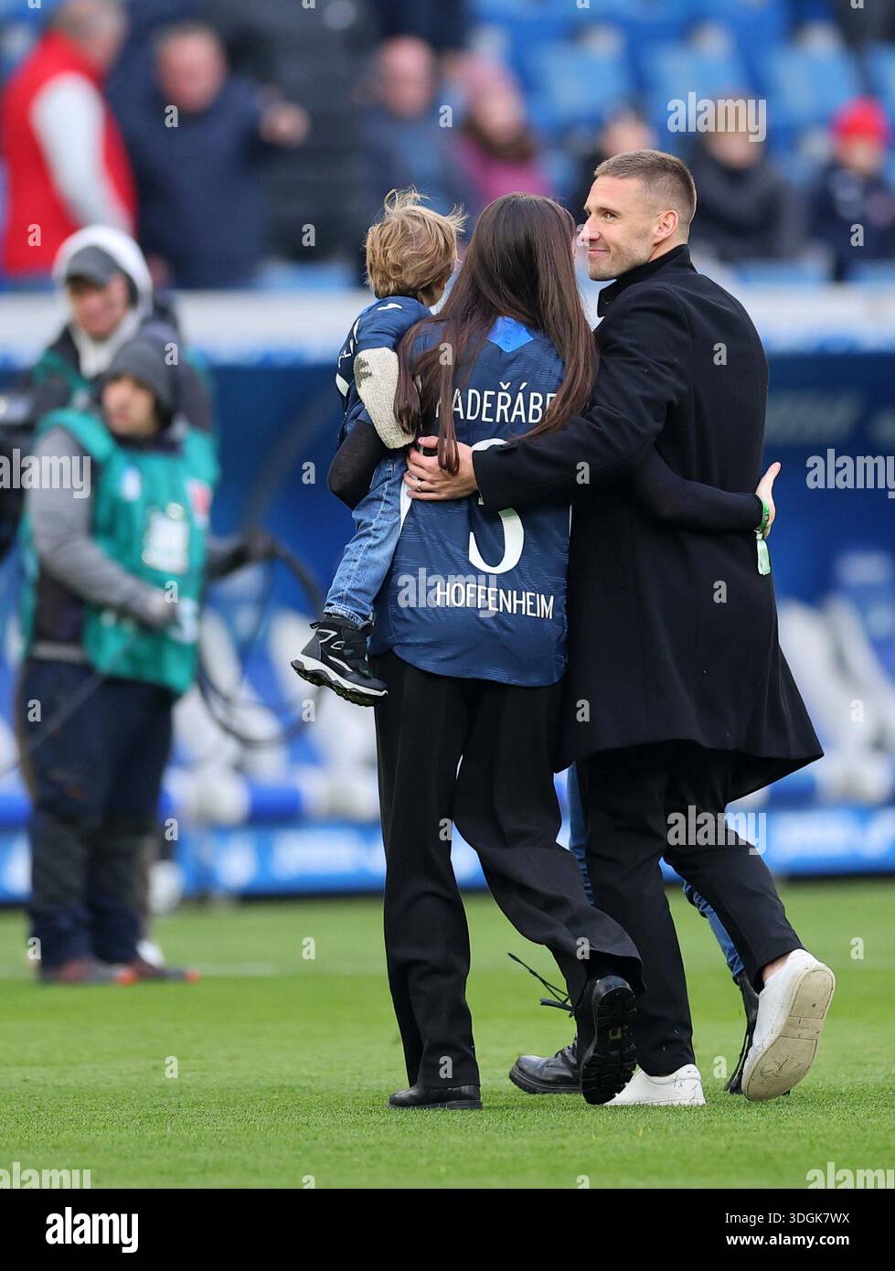 Farewell Pavel Kaderabek (Sparta Prague) with wife and son Sinsheim ...