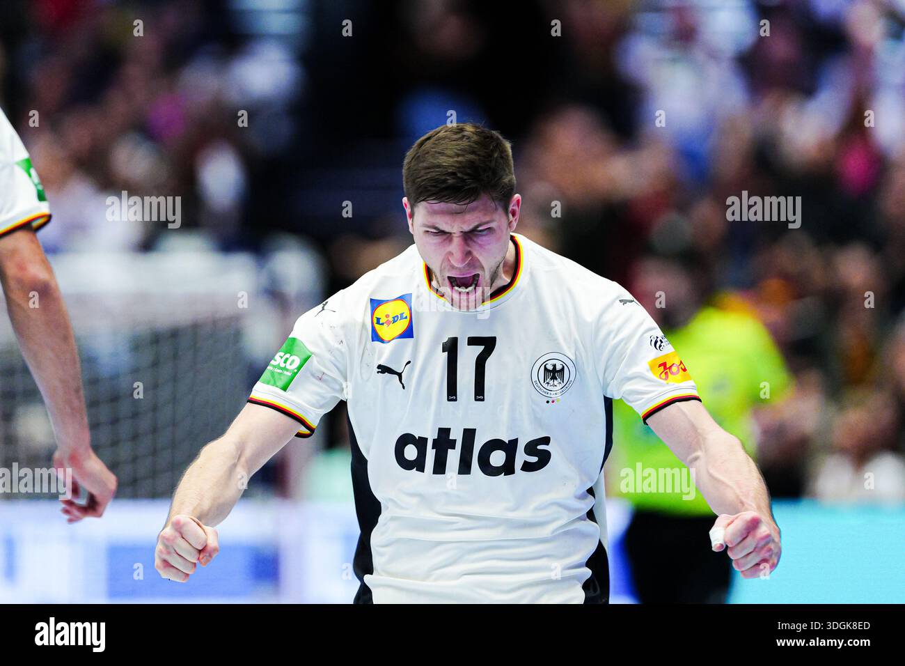 Torjubel Lukas Zerbe (Deutschland, #17) DEN, Serbien vs. Deutschland ...